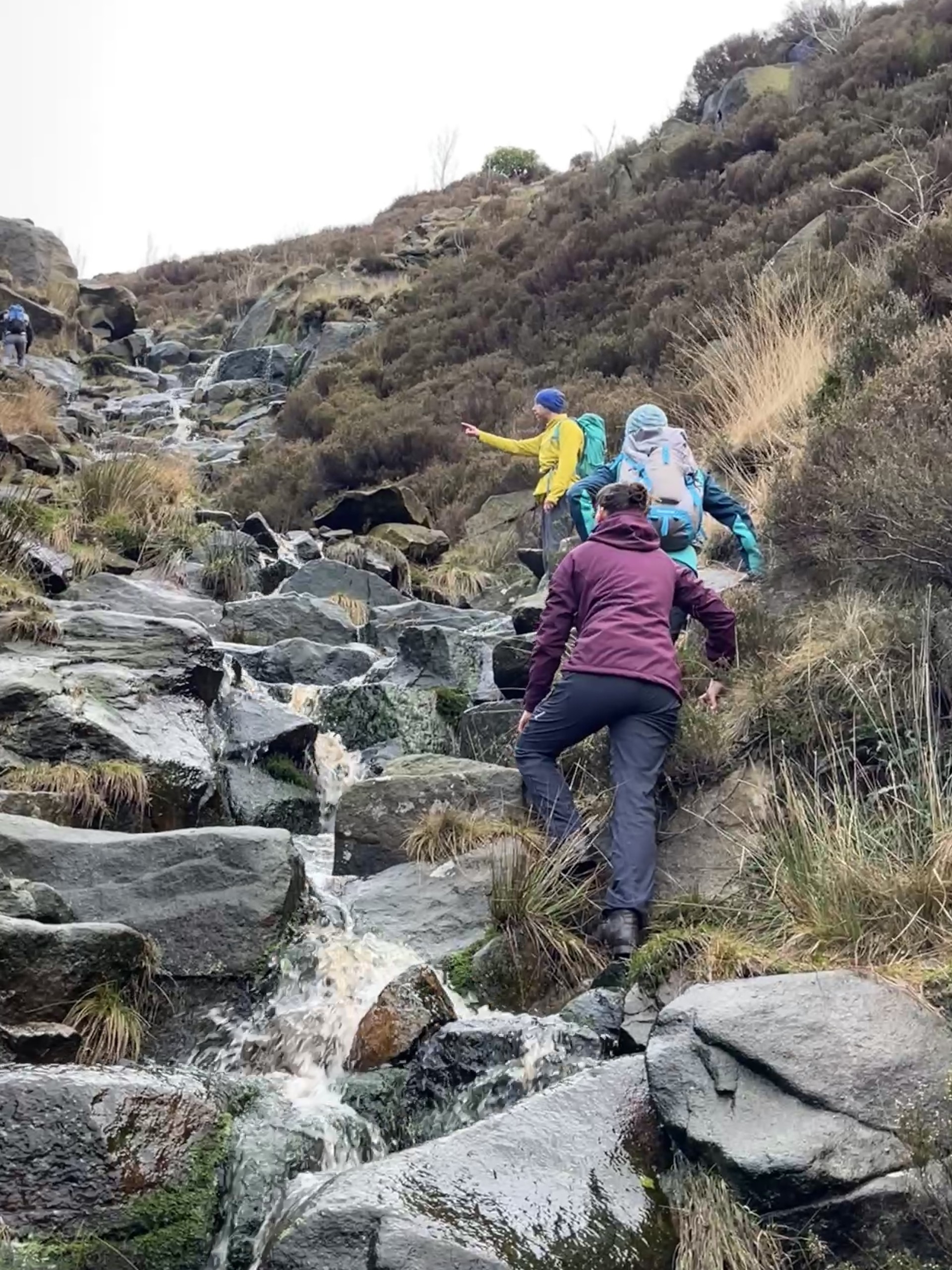 Aurora, Helen and Paul ascending Charnel Clough – The Yorkshire ...