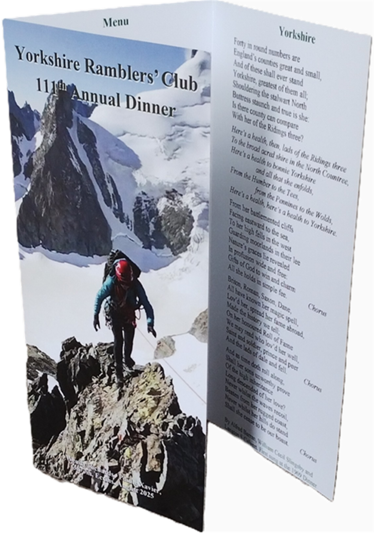 111th Annual Dinner Weekend – The Yorkshire Ramblers' Club